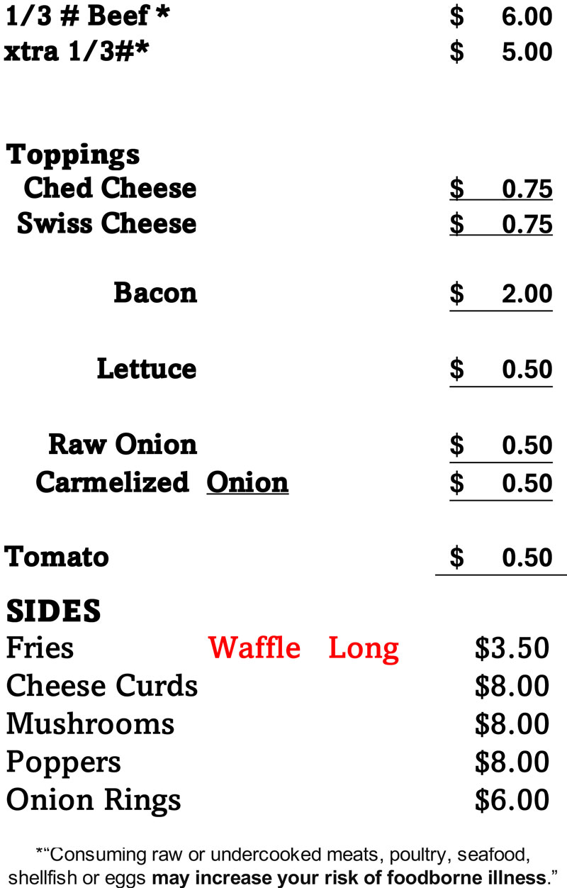 Bar Menu – The Inn Between